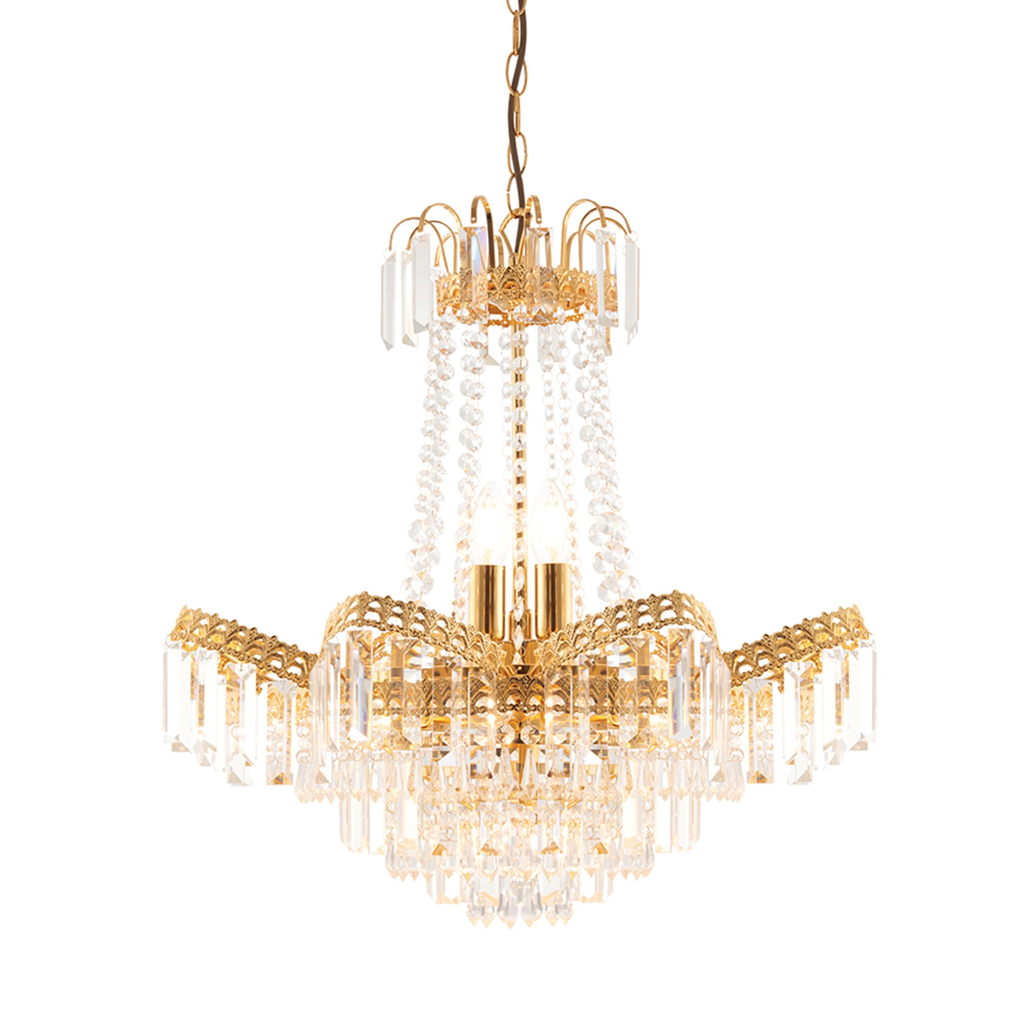 Lighting Gold 9 Light Chandelier | Cookes Furniture