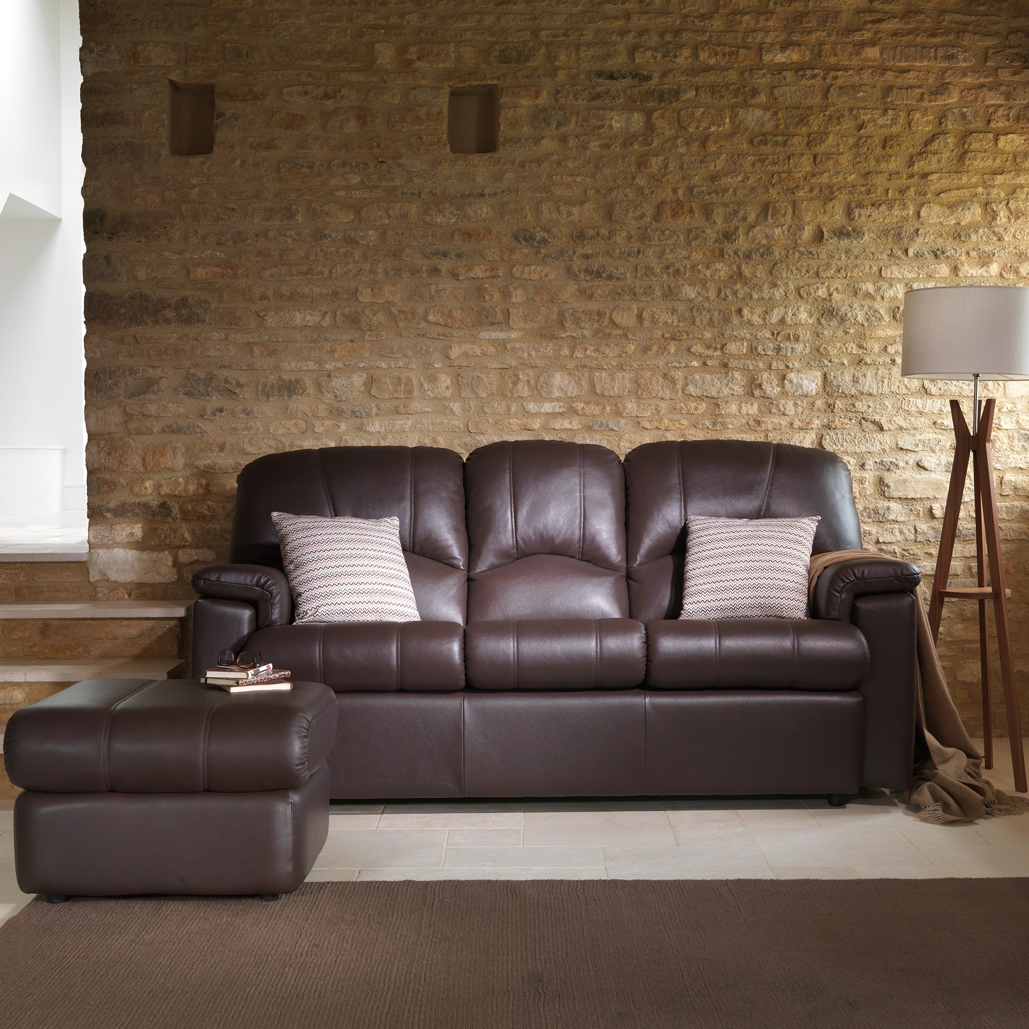 G Plan Chloe 3 Seater Sofa In Leather | Cookes Furniture