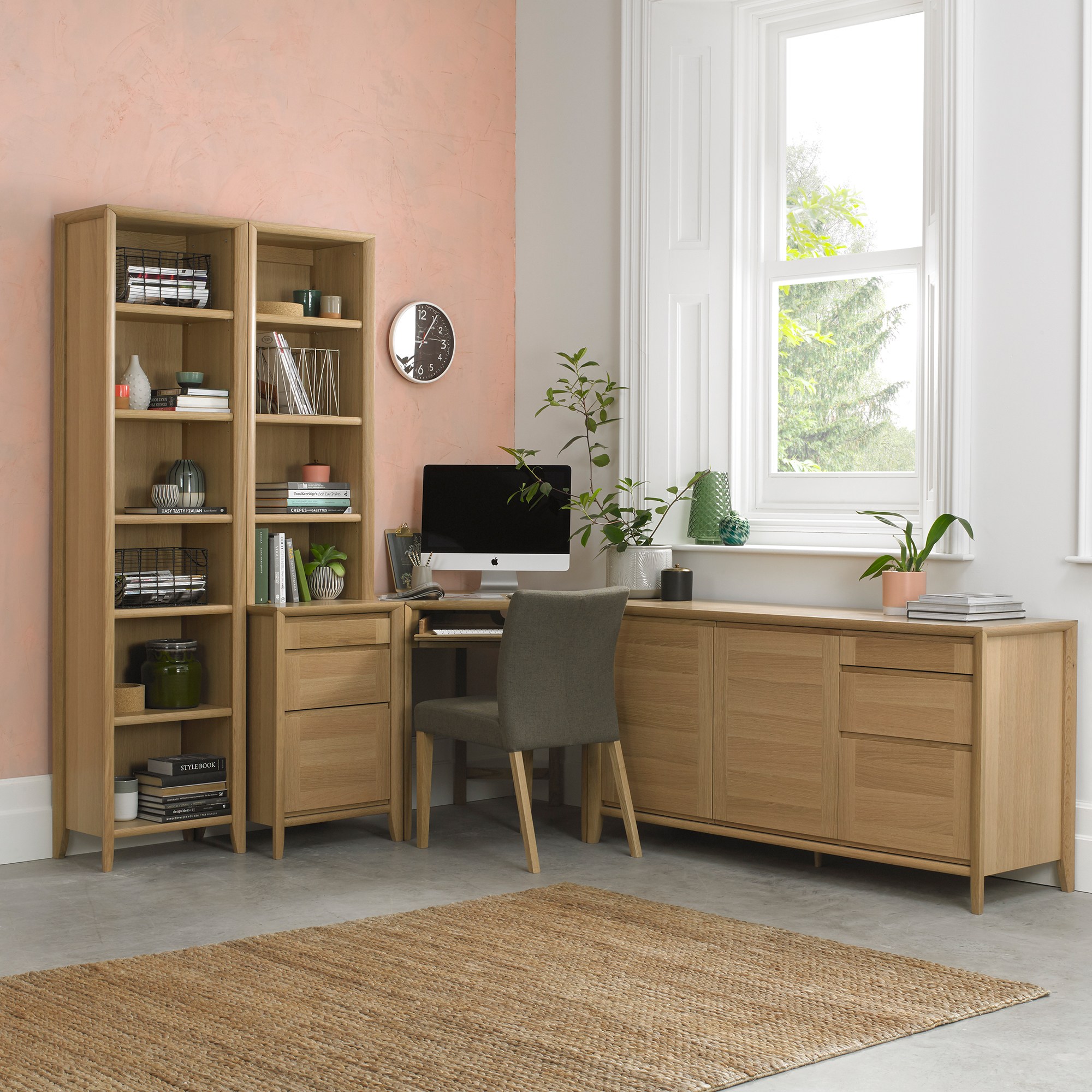 ROMY OAK OFFICE Cookes Collection Romy Corner Desk | Cookes Furniture