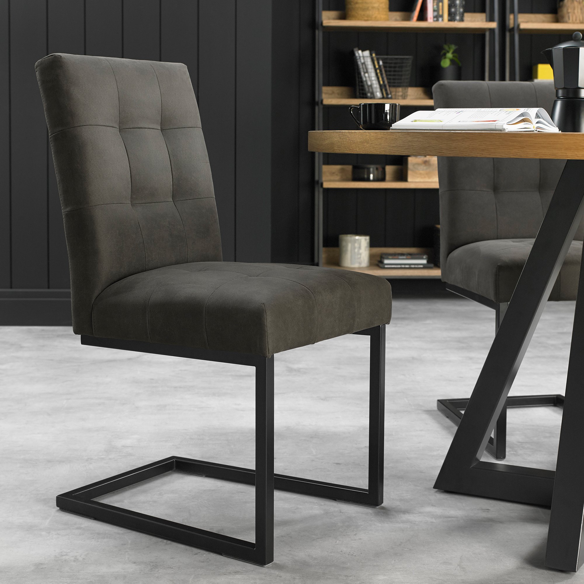 IRIS RUSTIC OAK DINING Cookes Collection Iris Cantilever Dining Chair ...