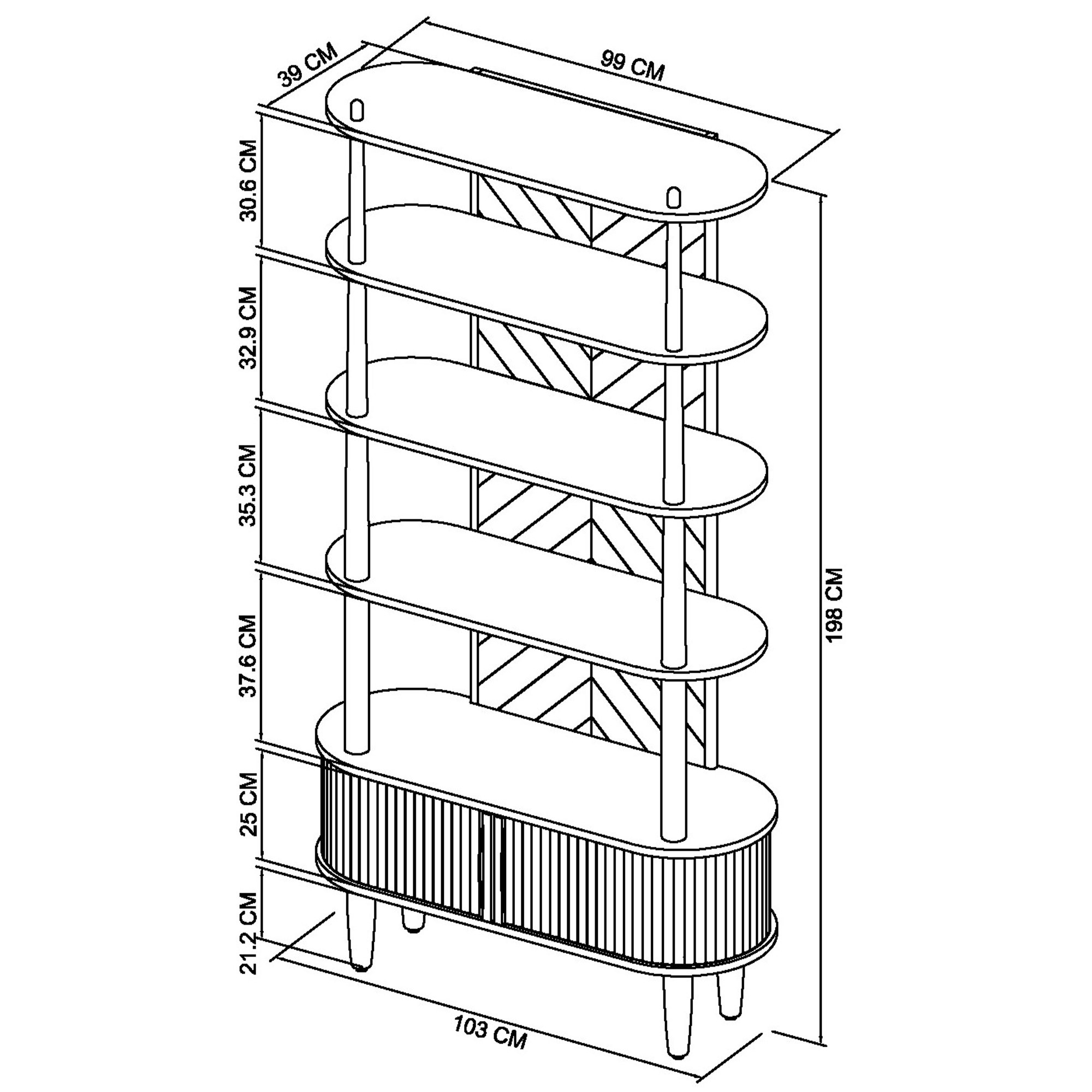 Melbourne Dining Melbourne Open Display Unit | Cookes Furniture