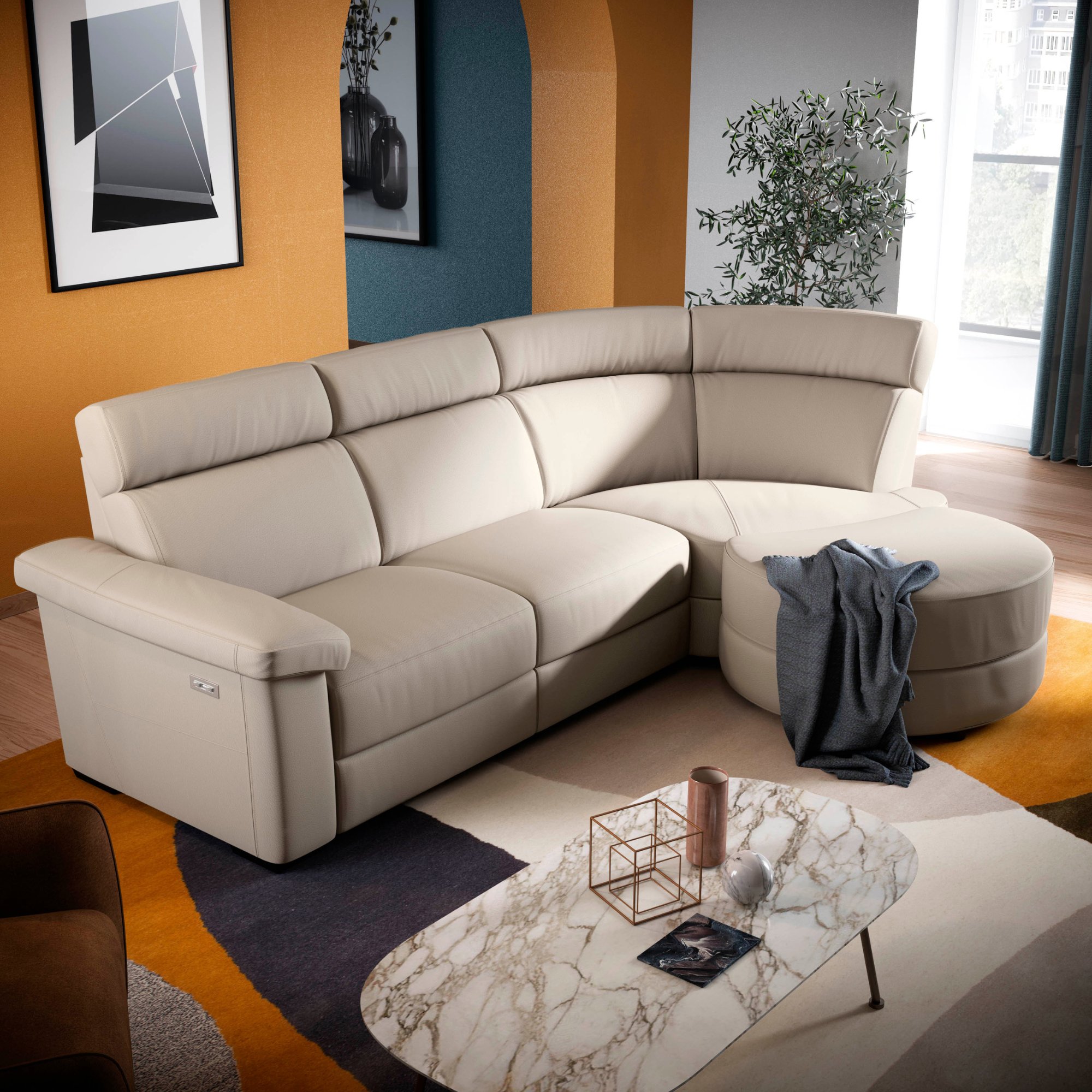 Natuzzi Editions Estremo Reclining Corner Sofa | Cookes Furniture