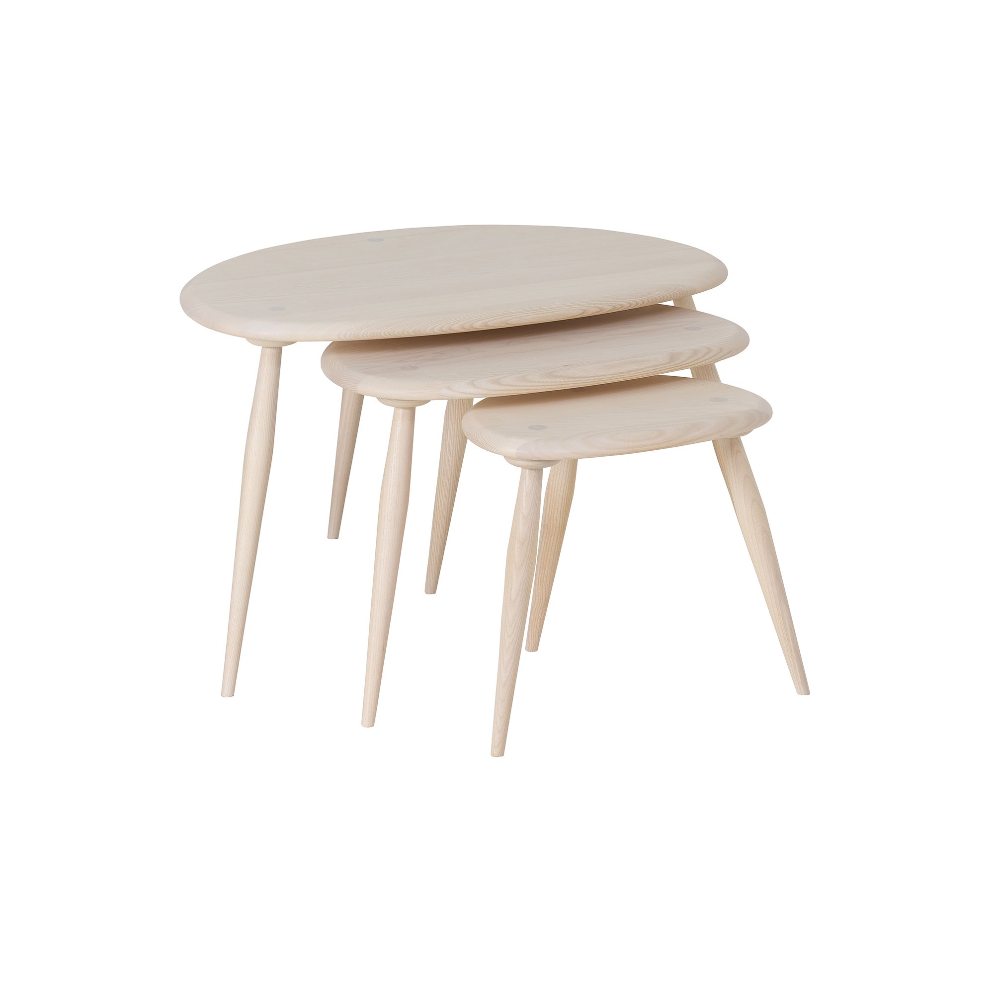 Ercol pebble nest of tables store
