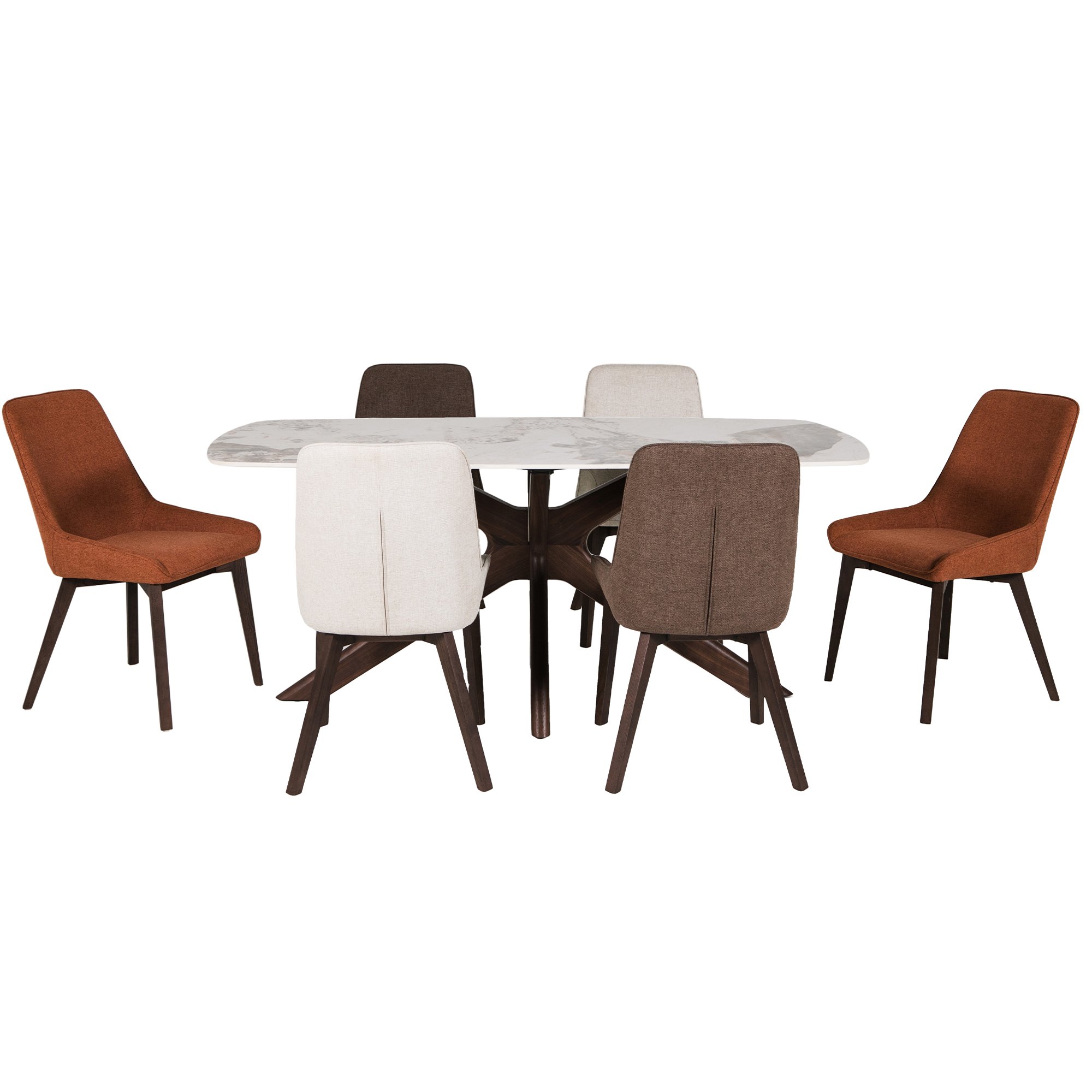 Amelia Dining Table & 6 Aiden Chairs | Cookes Furniture