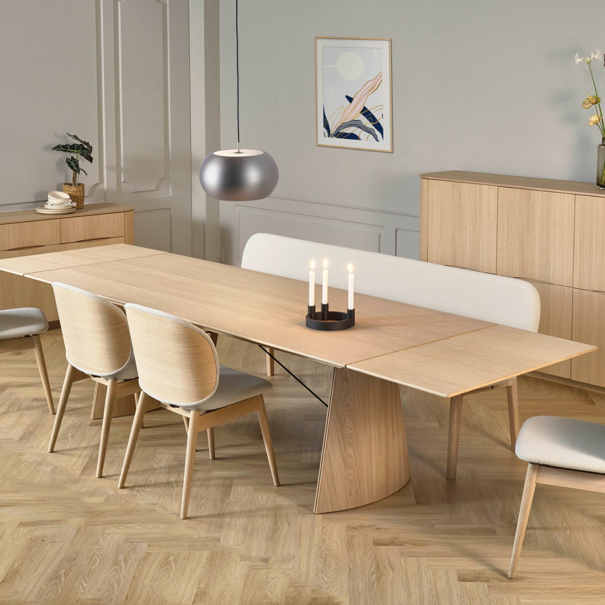Collum Dining Table x3 Chairs & Bench | Cookes Furniture
