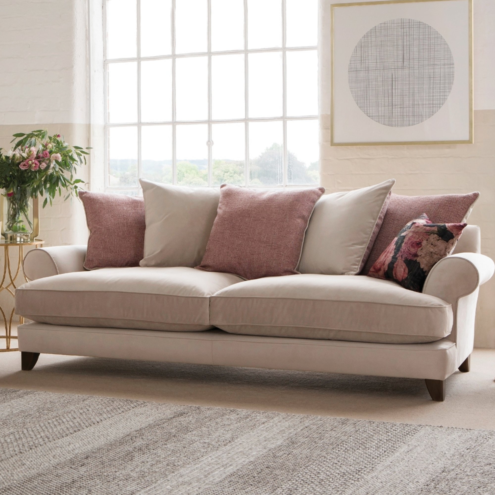 The Lounge Co Briony 4 Seater Pillow Back Sofa | Cookes Furniture