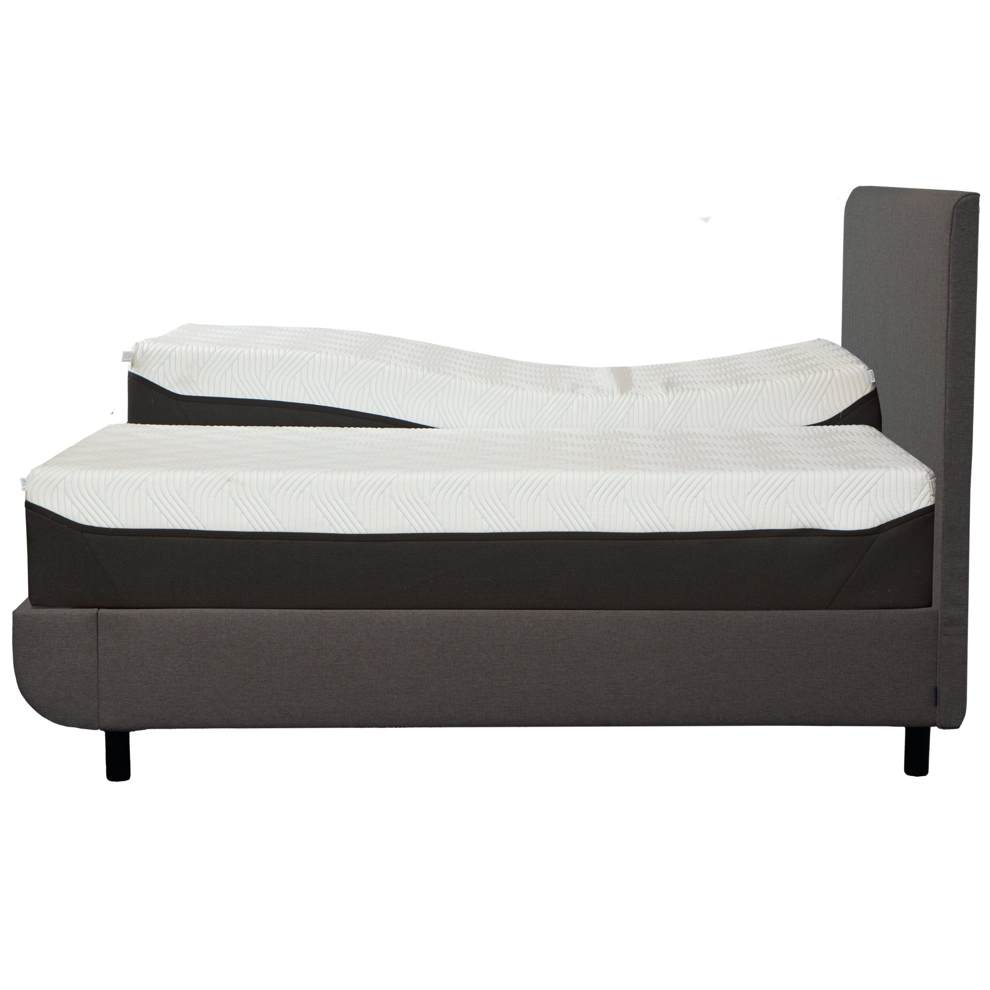 Tempur Arc Disc Adjustable Bed with Vertical Headboard – Dark Stone ...