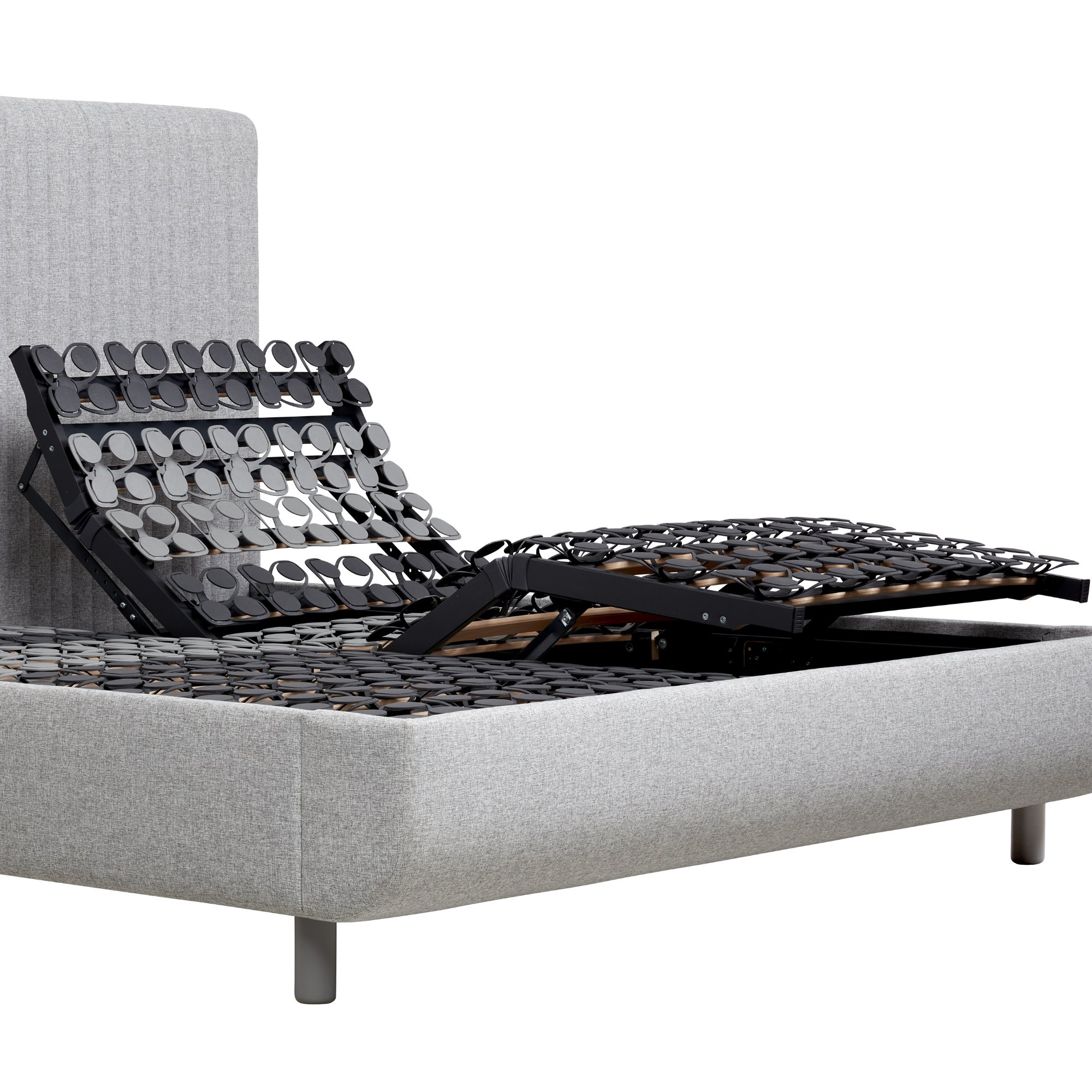 Tempur Arc Disc Adjustable Bed with Vertical Headboard – Dark Green | Cookes Furniture