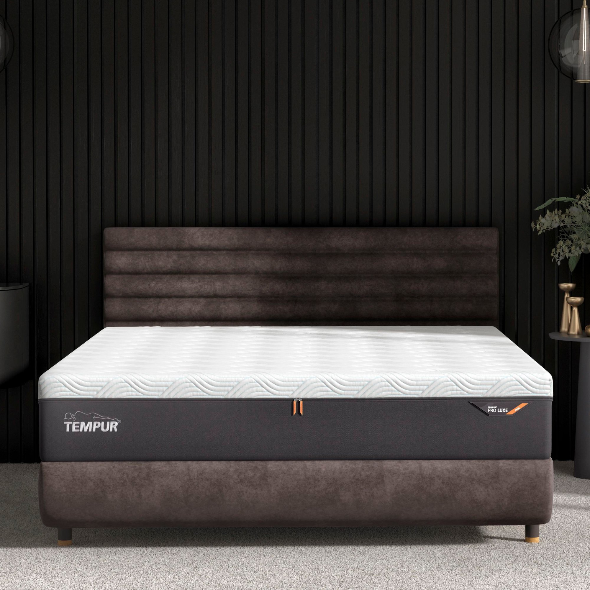 Tempur Arc Static Disc Bed with Vectra Headboard – Dark Stone | Cookes ...