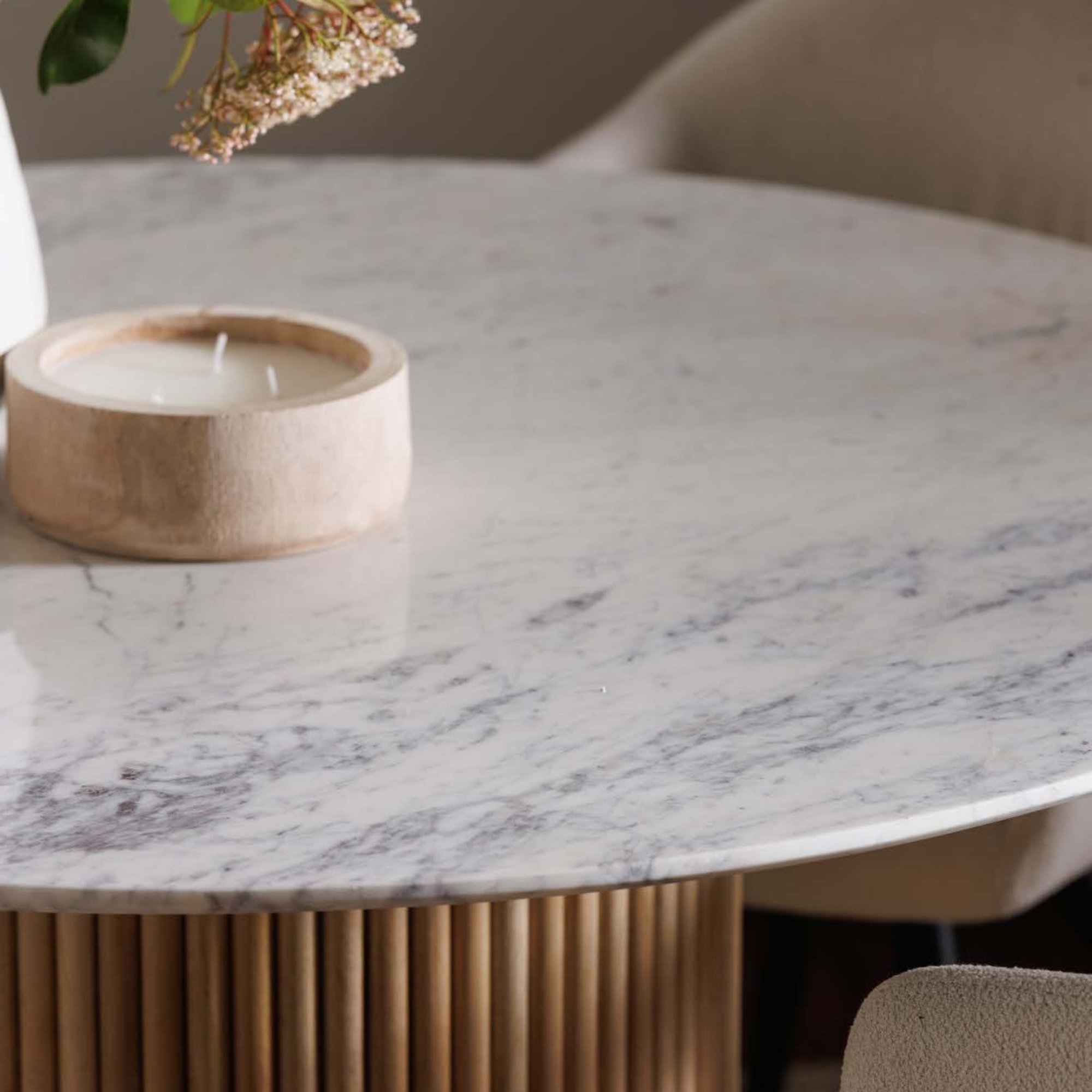 Rhys Dining Rhys Round Dining Table & 4 Julia Chairs | Cookes Furniture