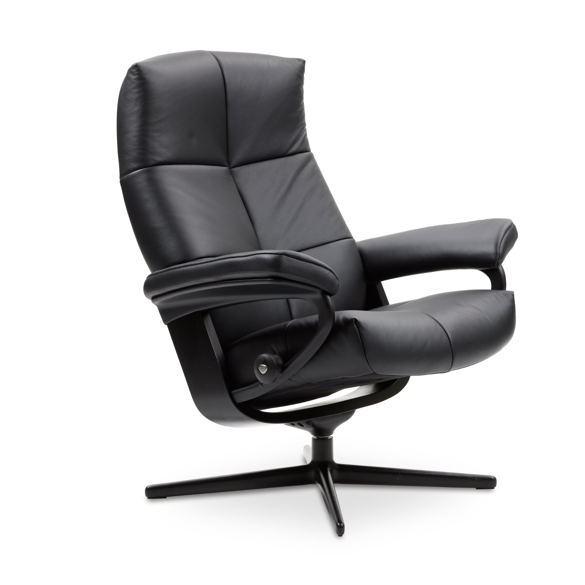 Stressless David Large Chair & Stool Cross Base | Cookes Furniture