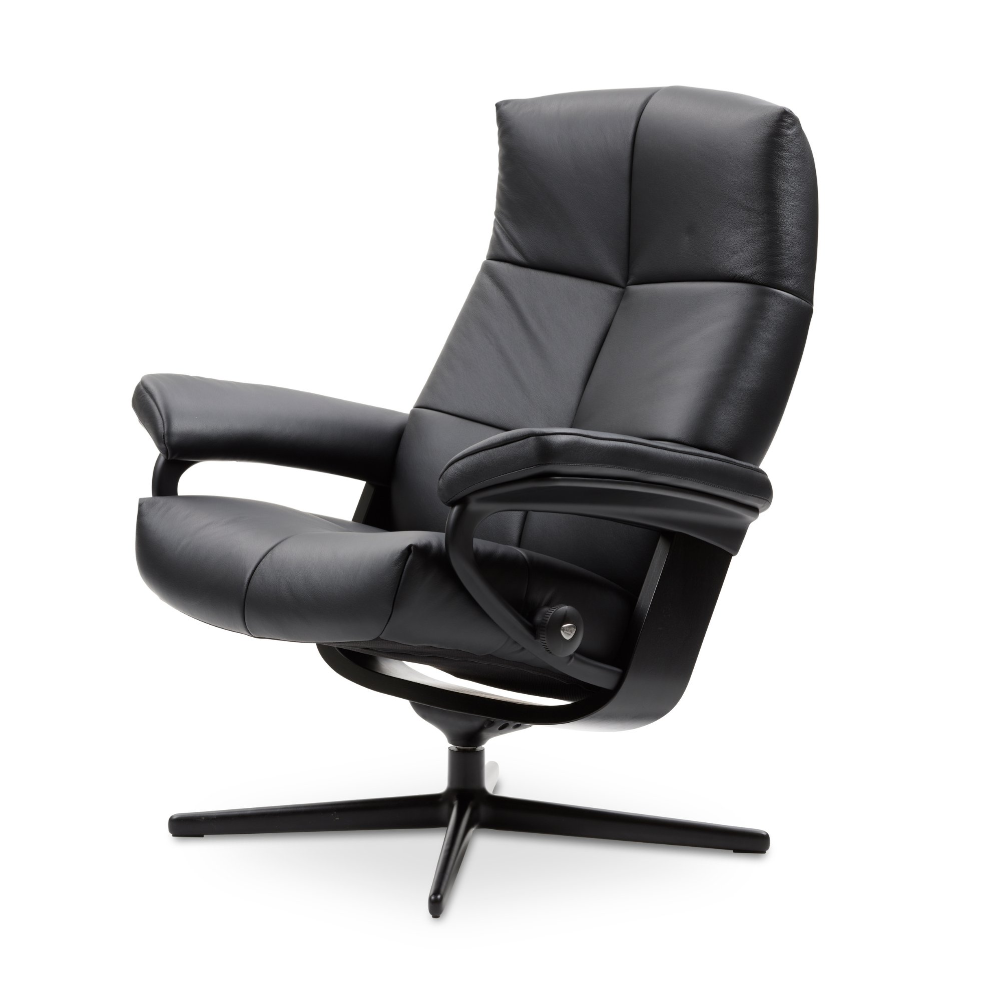 Stressless David Large Chair & Stool Cross Base | Cookes Furniture