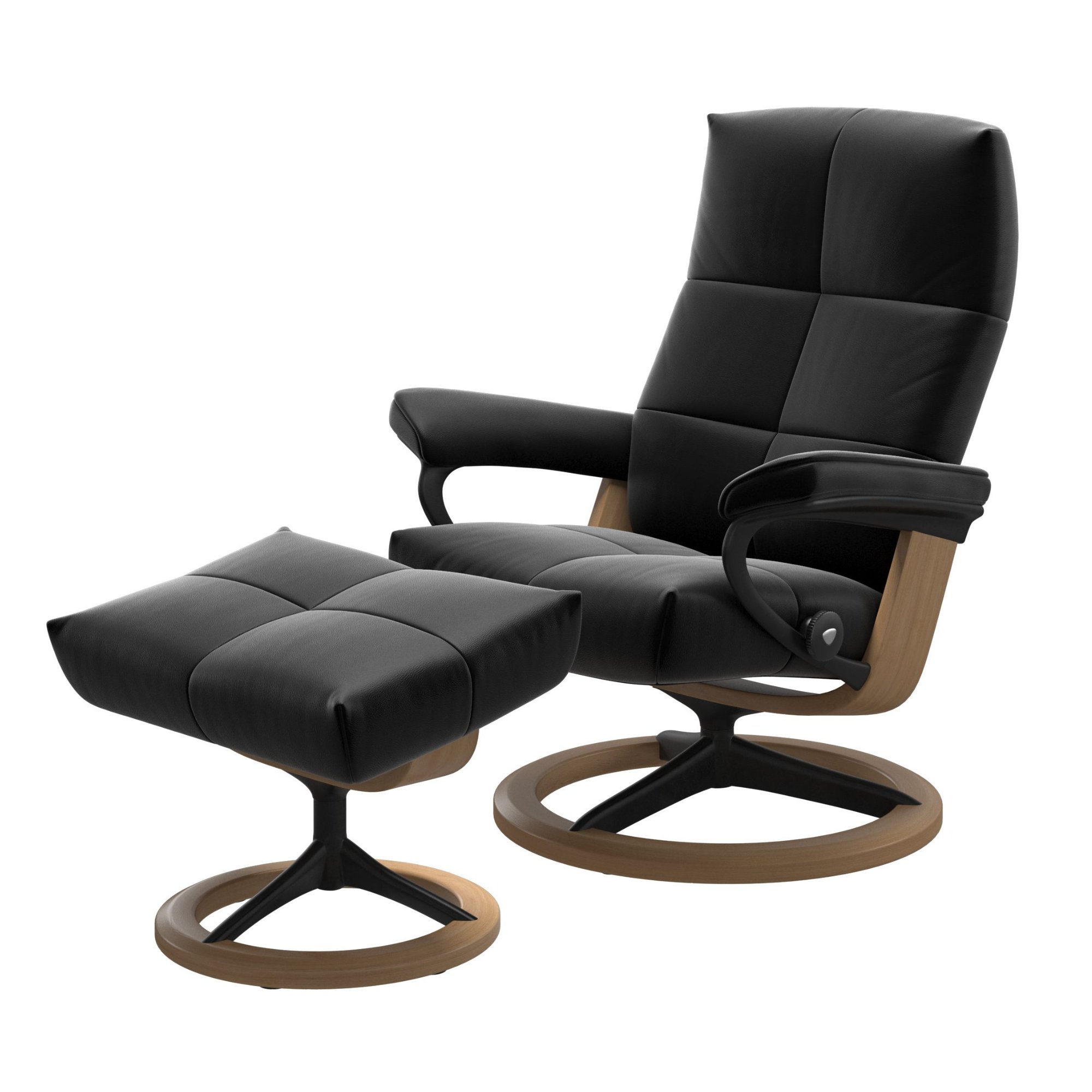 DAVID MEDIUM Stressless David Medium Chair & Stool Signature Base ...