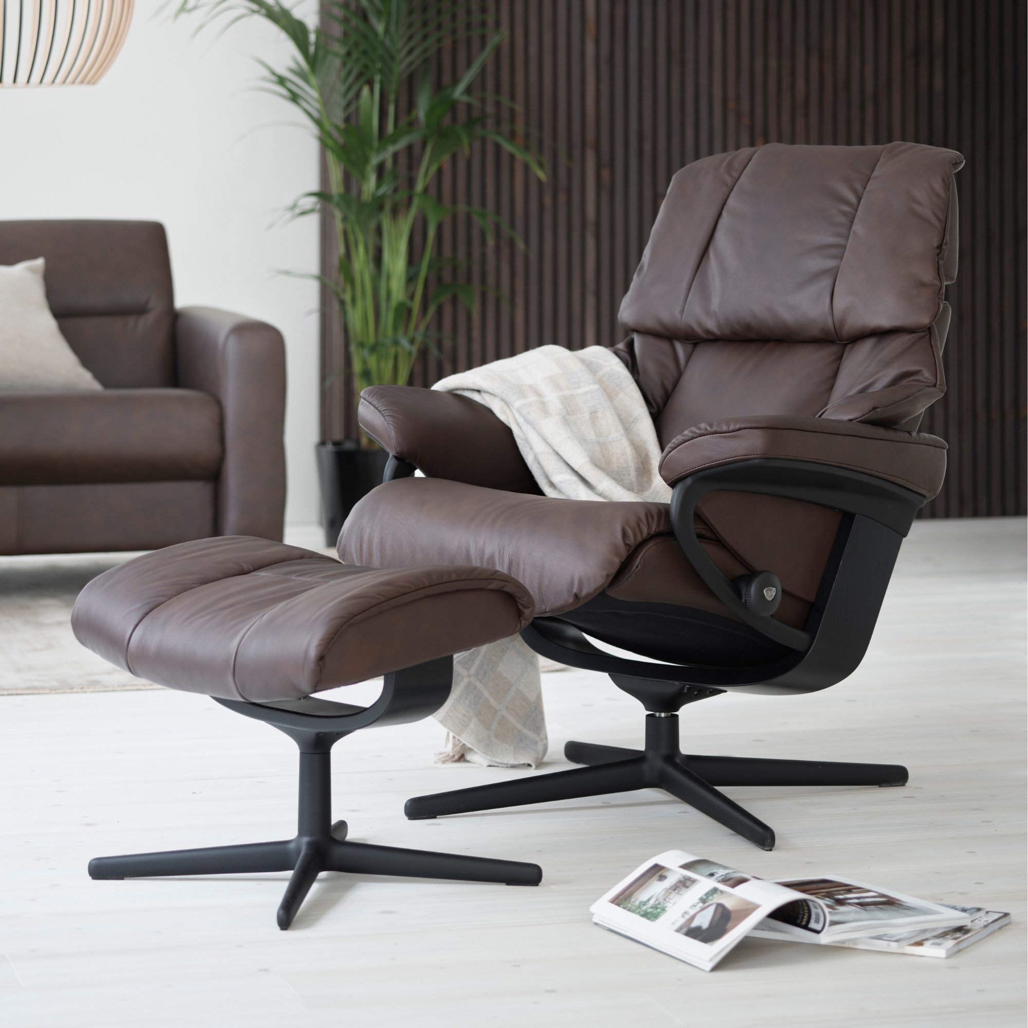 STRESSLESS RENO SMALL Stressless Reno Small Chair & Stool Cross Base ...