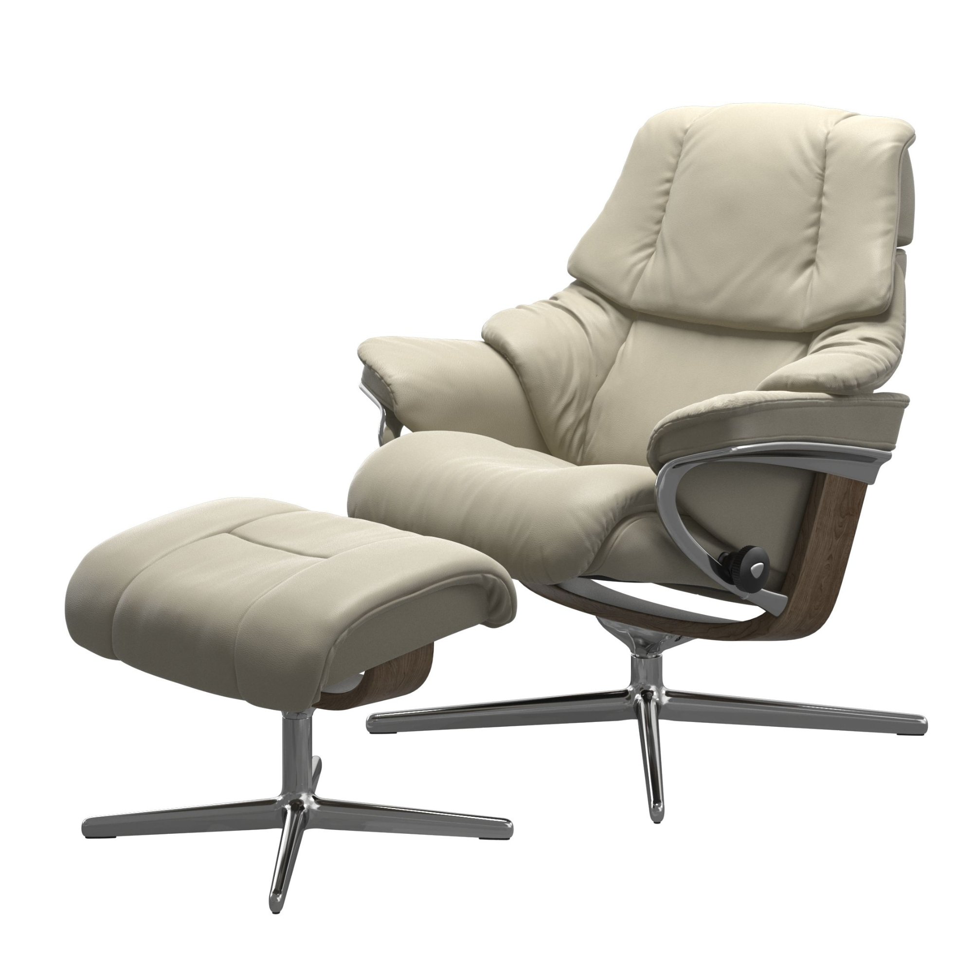 STRESSLESS RENO MEDIUM Stressless Reno Medium Chair & Stool Cross Base ...
