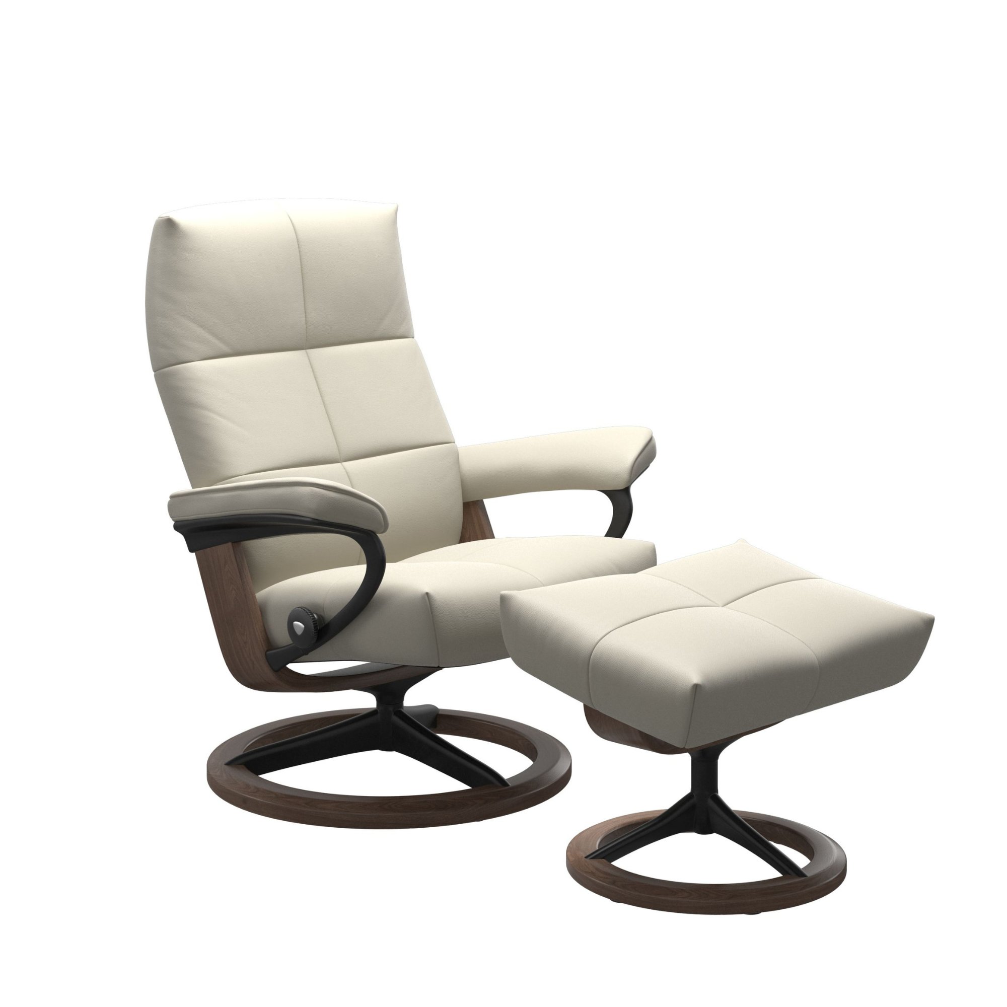 Stressless David Small Chair & Stool Signature Base | Cookes Furniture