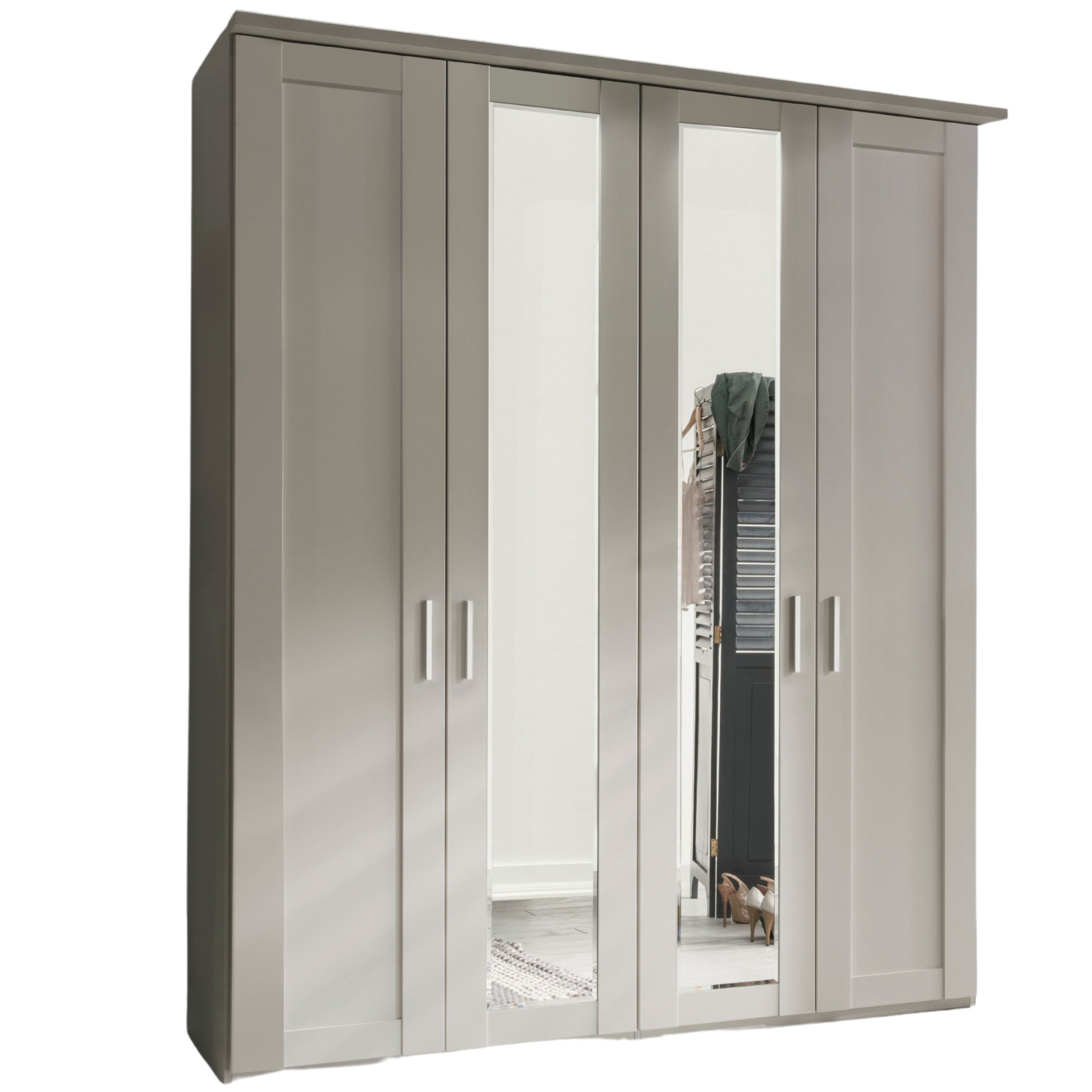 Wiemann Cambridge 4 Door Mirrored Wardrobe | Cookes Furniture