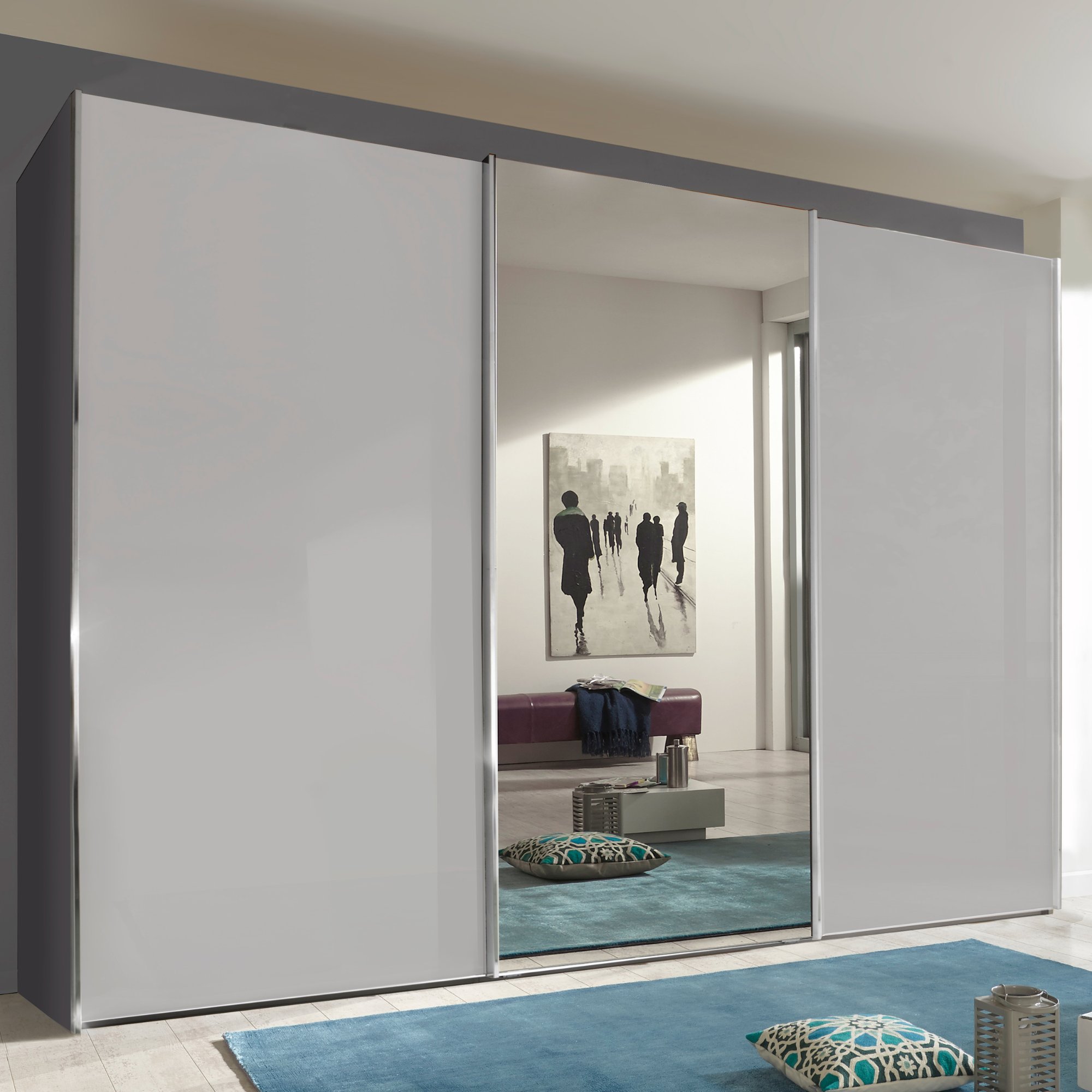 Wiemann Miami Plus 3 Door Mirrored Sliding Wardrobe | Cookes Furniture