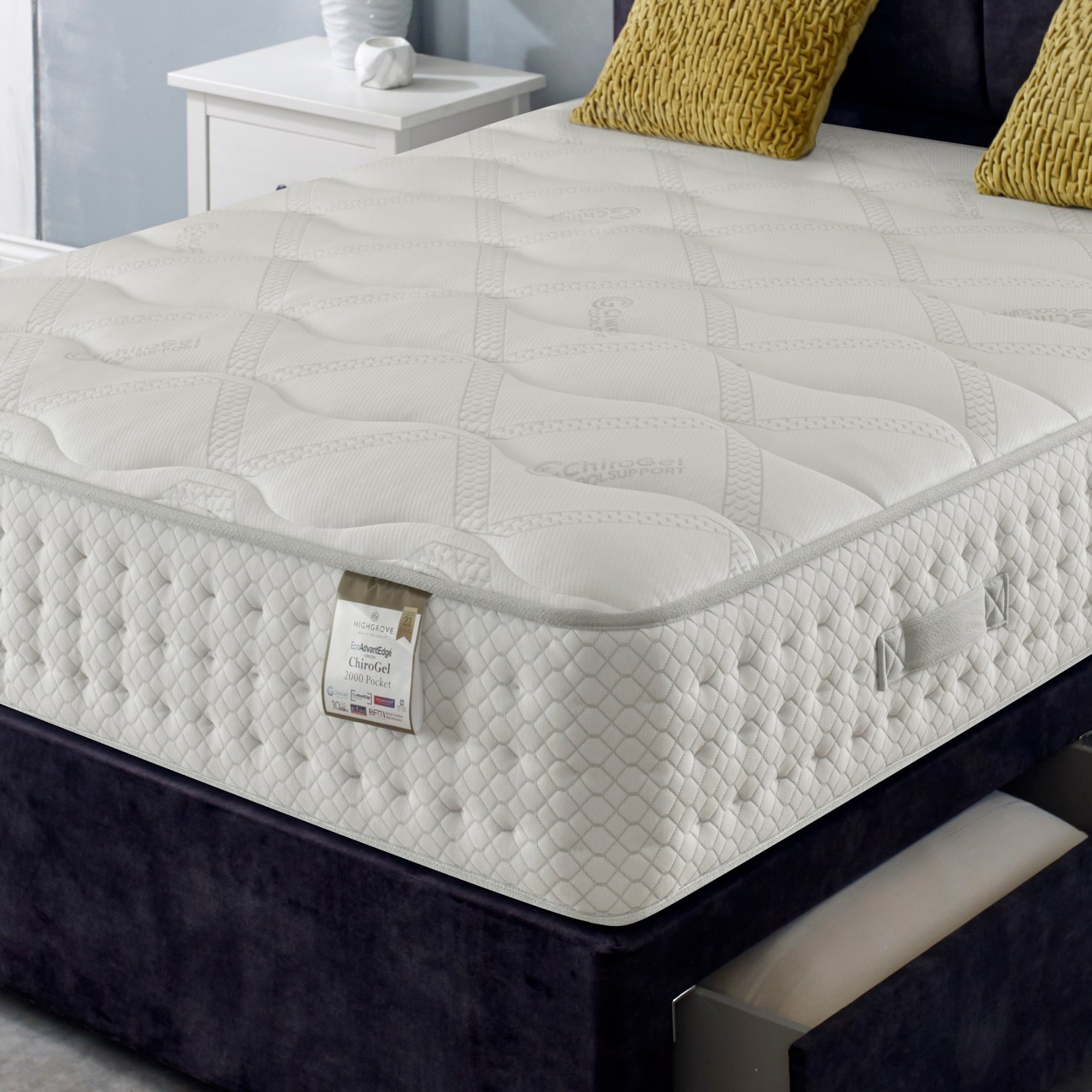 Wisteria 2000 Highgrove Chirogel 2000 Divan Set with Drawers | Cookes Furniture