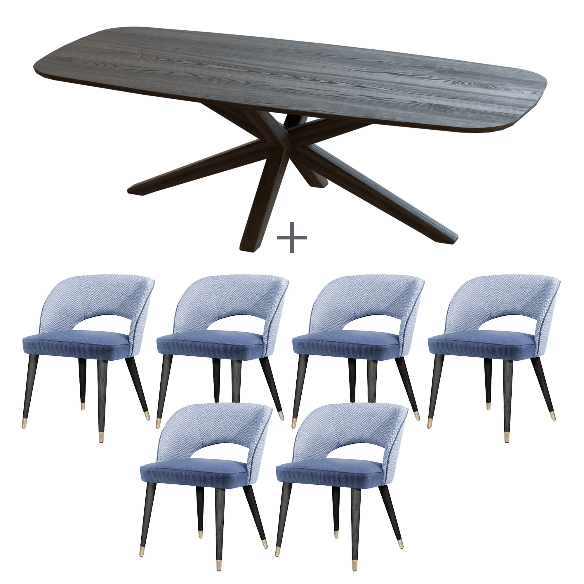 Harbor Dining Table & 6 Spade Chairs | Cookes Furniture