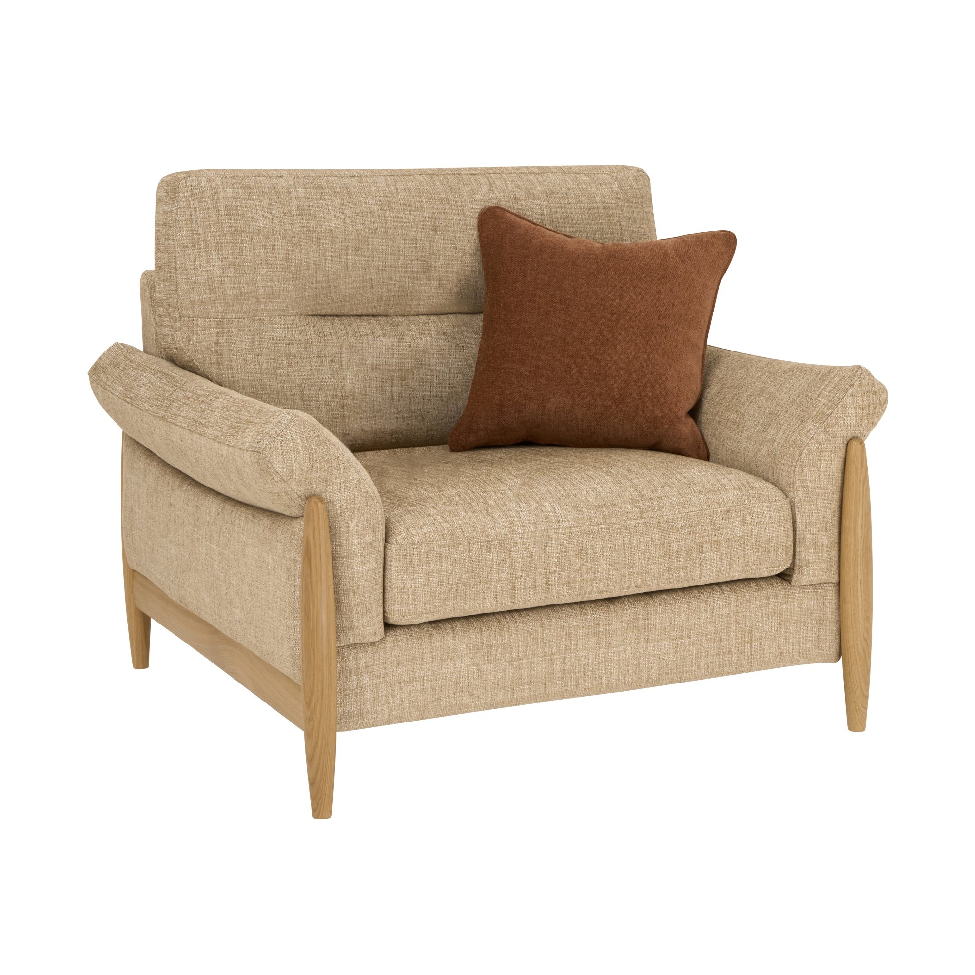 Clara Snuggler | Oak Legs & Fabric | Cookes Furniture
