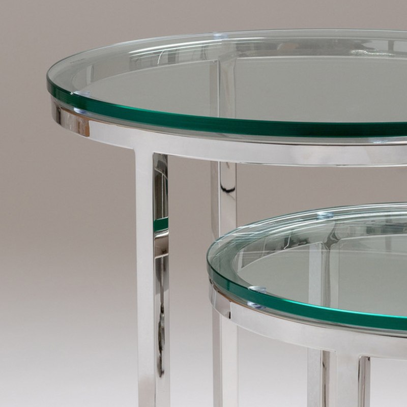 SMALL TABLES Apollo Stainless Steel Nest Of Tables | Cookes Furniture