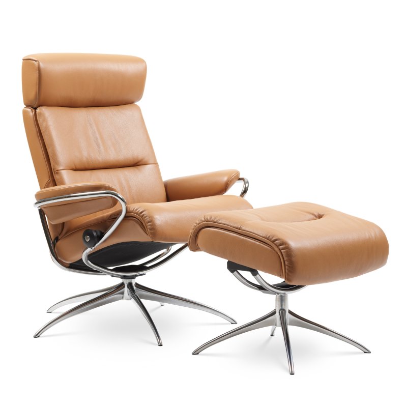 Stressless Tokyo Medium Chair & Stool Star Base | Cookes Furniture