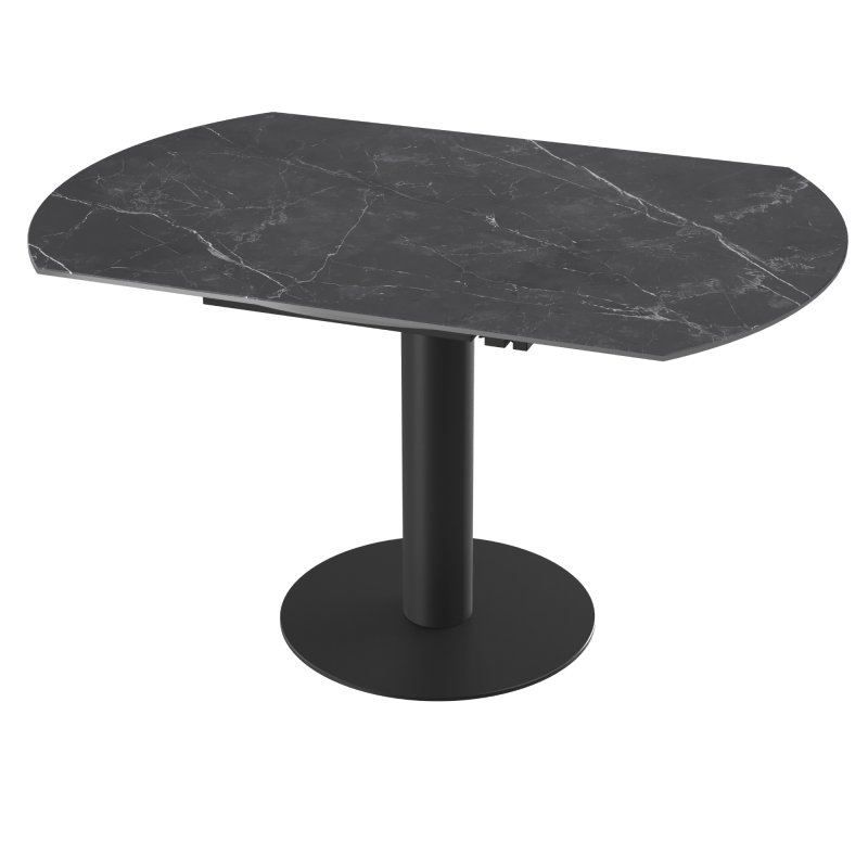 New Luna Luna Extending Dining Table - Marquina Marble | Cookes Furniture