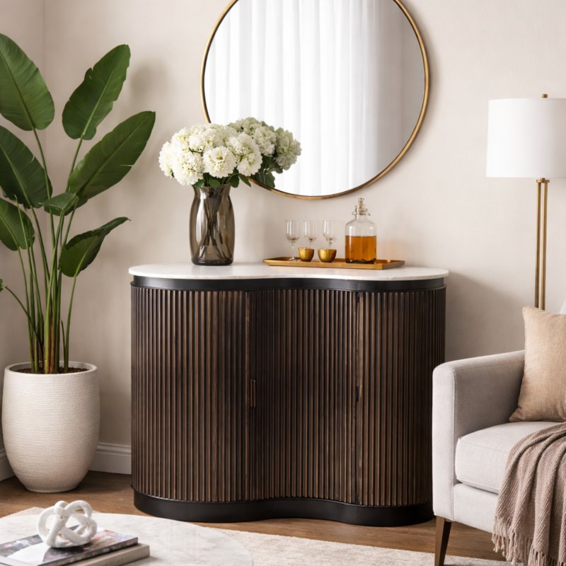 Mayfield Marble Bar Cabinet | Cookes Furniture